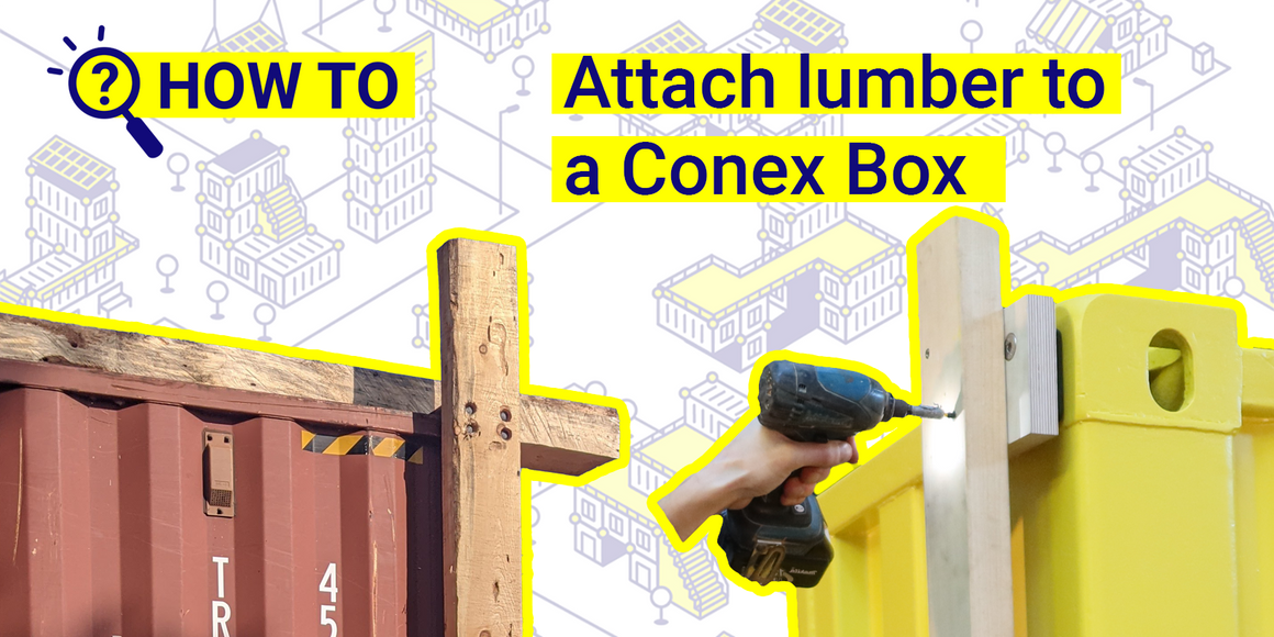 How to attach a banner to a shipping container