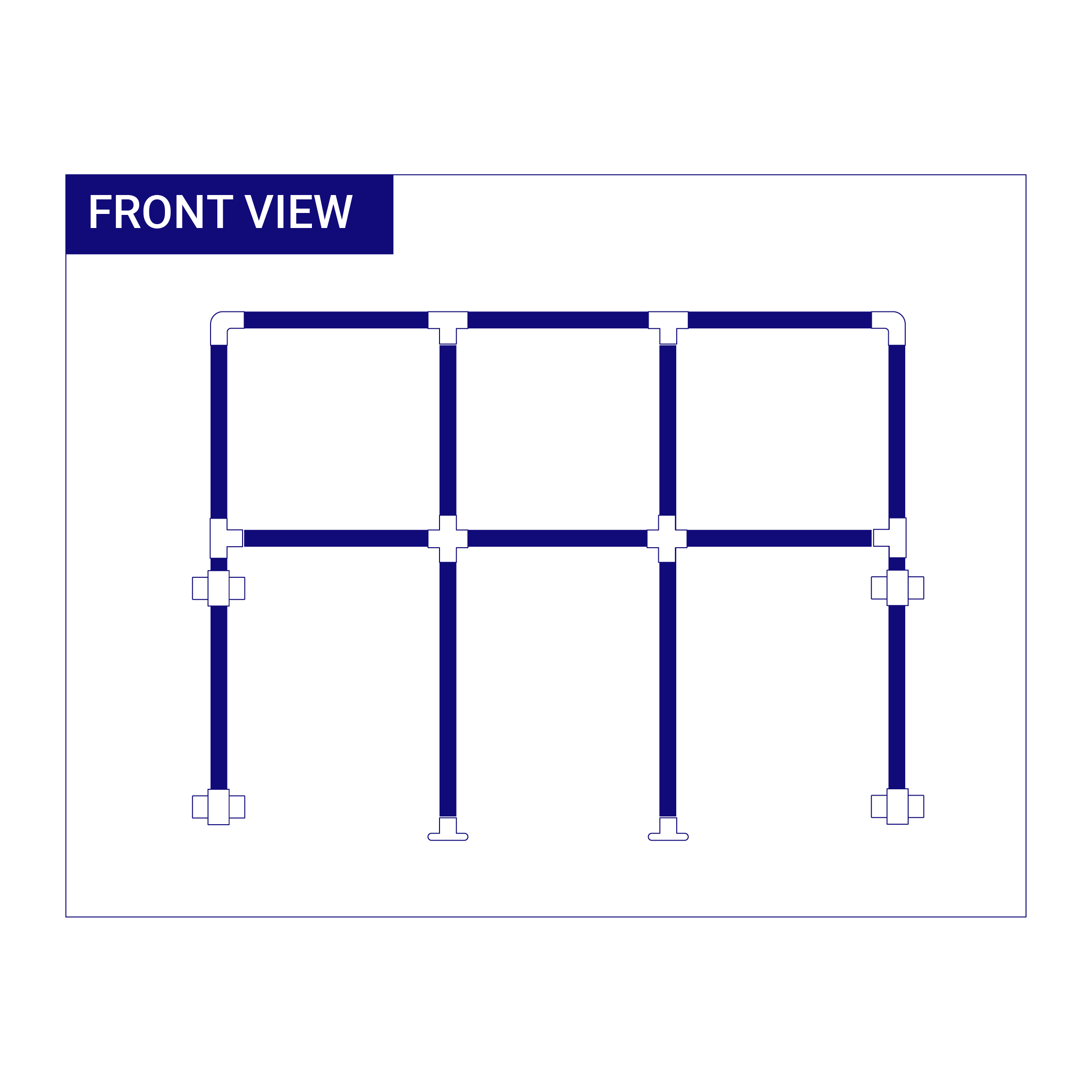20' Raised shipping container banner kit | Domino Clamps