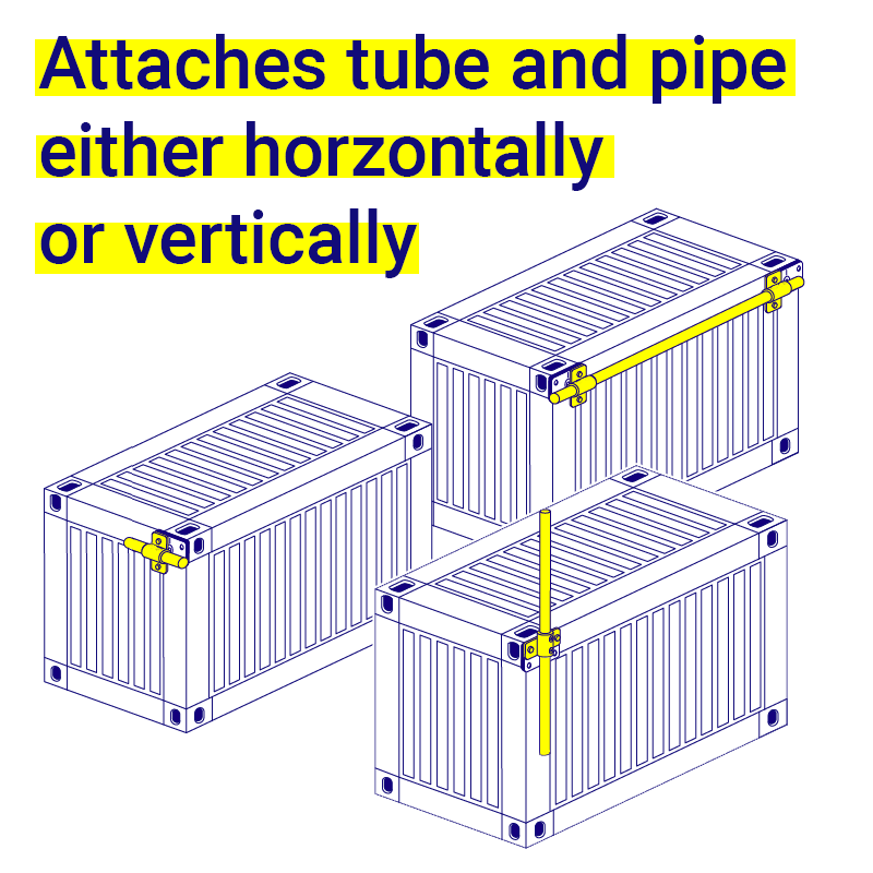 Unistrut Pipe Clamp Assembly H: 89mm OD | Domino Clamps
