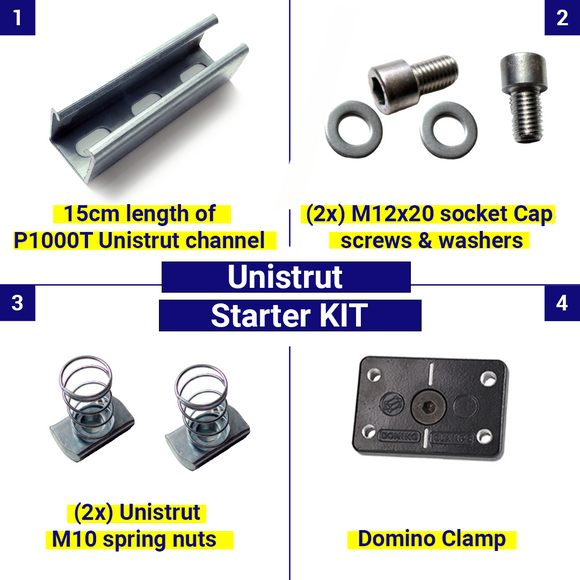 Unistrut Starter kit | Domino Clamps
